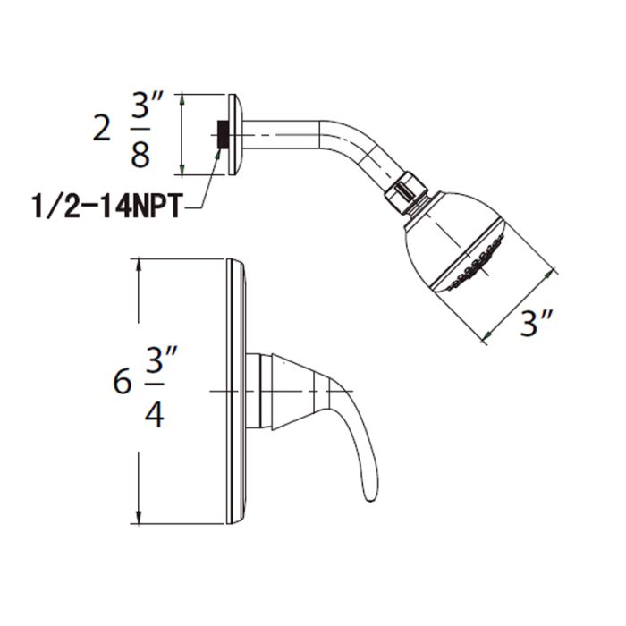 Trend Shower Trim – Huntington Brass